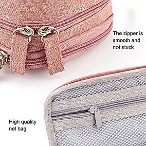 Andmax Standing Pencil Case Large Capacity Multi-Layer Durable Canvas Stationery Makeup Bag | Pencil Pouch Pen Bag Gift for Boys Girls Students and Office Supplies (Black)