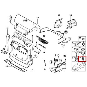 OAUTOO 30PCS 6.3mm Hole Bumper Trim Push-Type Retainer Clip for 51-11-8-174-185 51118174185 BMW 1995 - On