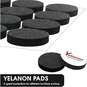 Felt Furniture Pads Self Adhesive -182 Pcs , Cuttable Anti Scratch Floor Protectors for Furniture Feet Chair Legs, Furniture Felt Pads for Hardwoods Floors, Black