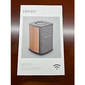 Edifier Mic-Free Smart Speaker, Works with Alexa, Supports AirPlay 2, Spotify Connect, Tidal Connect, 40W RMS Wi-Fi and Bluetooth Sound System, No Microphone, MS50A