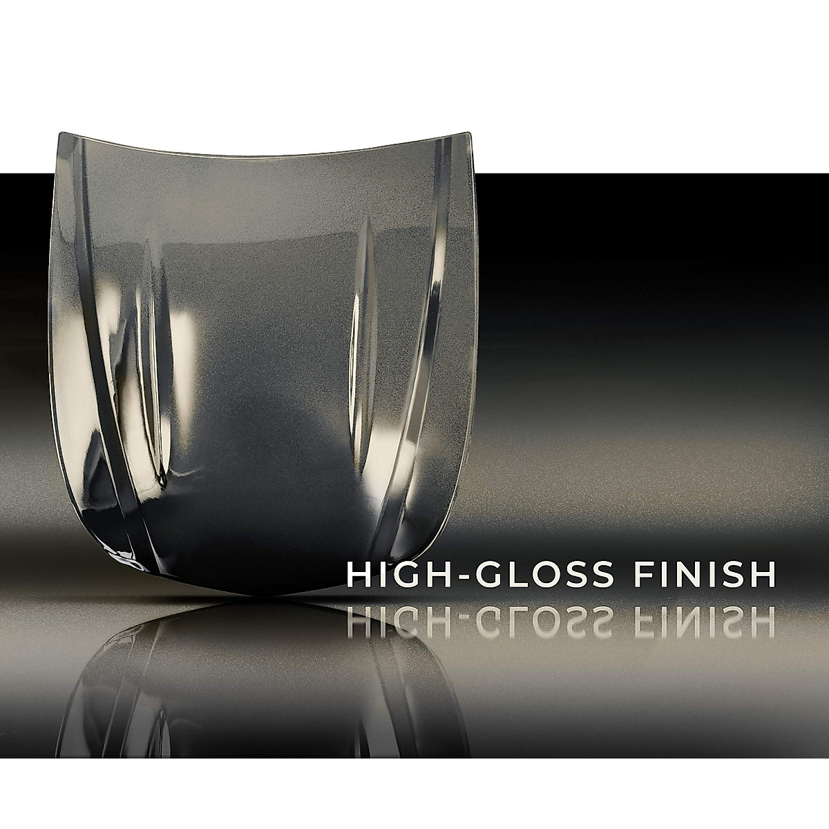 VViViD+ Ultra Gloss Candy Charcoal Grey Vinyl Car Wrap Premium Paint Replacement Film Roll with Nano Air Release Technology, Stretchable Protective Cap Liner, Self Adhesive (1ft x 5ft)