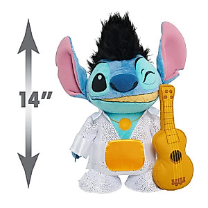 Just Play STITCH Disney Elvis Stitch Collector Plush Stuffed Animal, Alien, Officially Licensed Kids Toys for Ages 3 Up, Amazon Exclusive