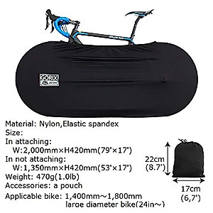 GORIX Bike Wheel Cover Elastic Car Carry Transport Storage Luggage Road Mountain(Global Edition) (olol)