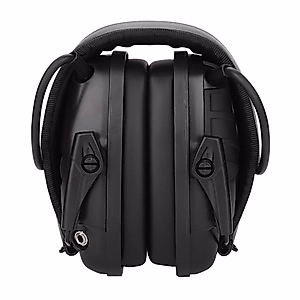 Tosuny Electronic Shooting Earmuff, 22dB Noise Reduction Sport Sound Amplification Ear Defender, Foldable Ear Protection Hunting Earmuff with Microphone, Ideal for Shooters, Hunters(Black)