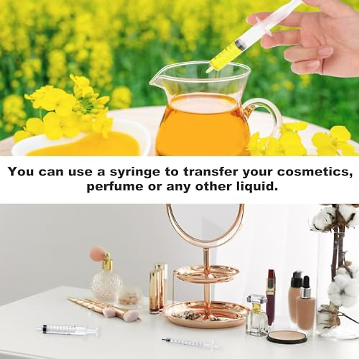 Amabro 5pcs Plastic Syringes - 1ml, 3ml, 5ml, 10ml, 20ml, No Needle Measuring Syringe Reusable Syringes for Scientific Lab Dispensing Liquid Measuring Watering Pet Feeding Oil or Glue Applicator