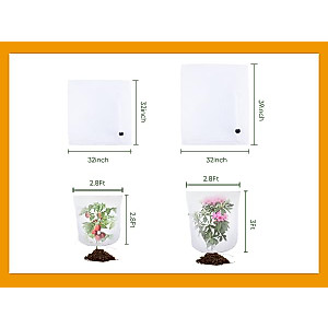 Bird Netting for Blueberry Bushes - 6Pcs Garden Netting Pest Barrier with Drawstring,Garden Plant Netting for Vegetables Fruits Tree Cicada Netting for Trees (6,32x32inch/6PACK)