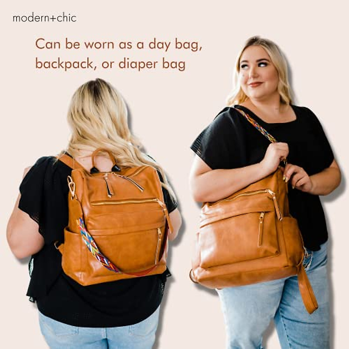 modern+chic Brielle Convertible Bag, Women's Backpack Purse with Shoulder Strap