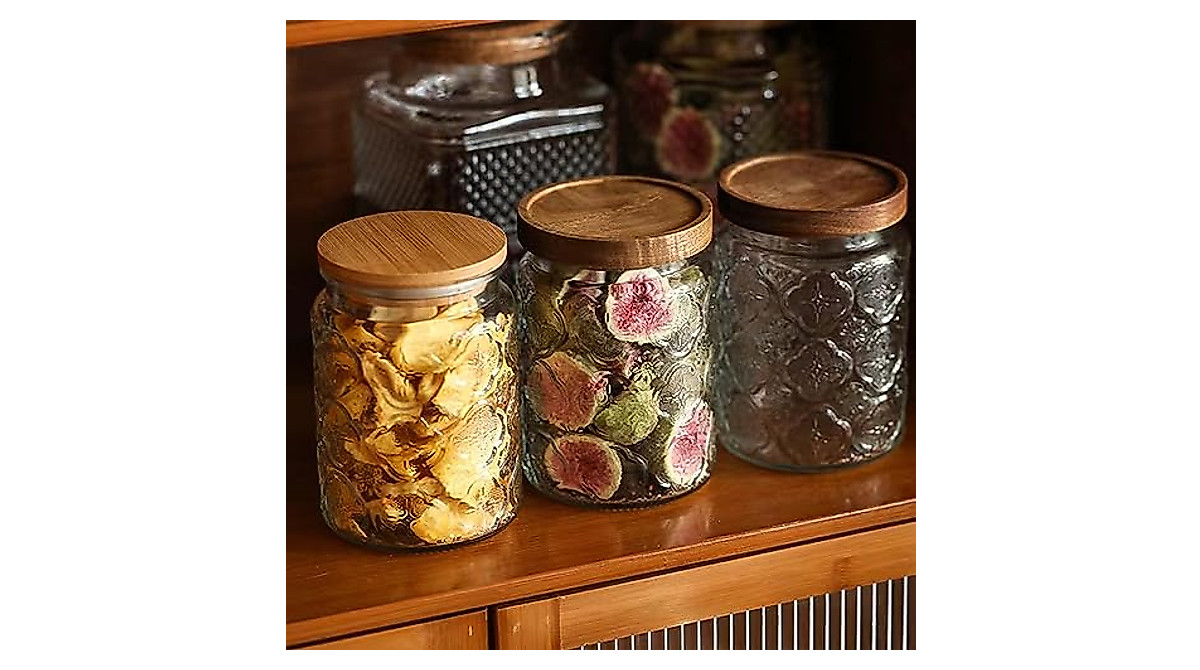Vintage Glass Airtight Storage Jars - Stylish Kitchen Organizer