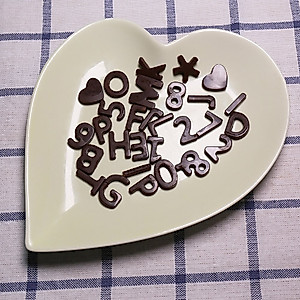 Silicone Letter Mold and Number Chocolate Molds with Happy Birthday Cake Decorations Symbols 2pcs