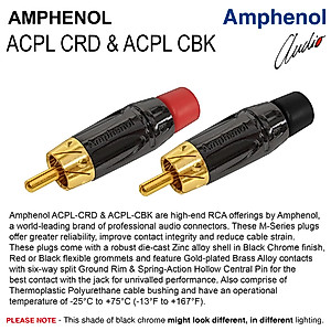 WORLDS BEST CABLES 2 Foot - RCA to XLR (Female) Cable Pair – Gotham GAC-4/1 (Black) Star-Quad Audio Interconnect Cable & Amphenol ACPL RCA & Neutrik Female XLR Gold Plugs - CUSTOM MADE