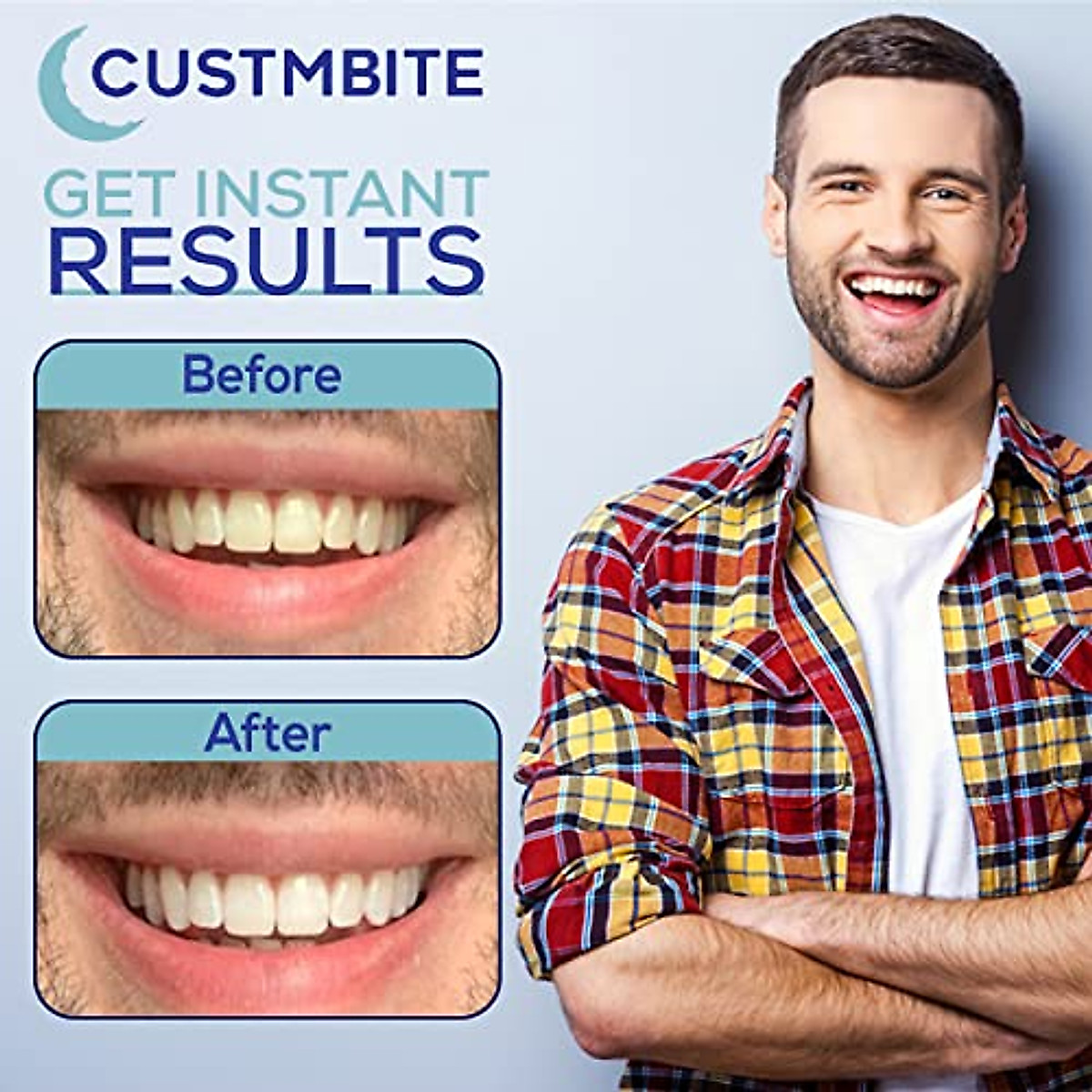 CustMbite Premium Teeth Whitening Gel Applicator, 44% Carbamide Peroxide, (3) 3ml Applicators