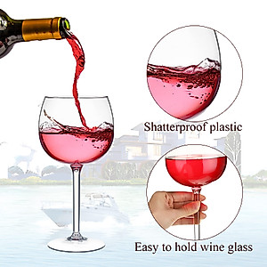 10 Pack Floating Wine Glasses for Pool 18 oz Unbreakable Wine Glasses with Stem Plastic Floating Cup Pool Reusable Stemware Shatterproof Wine Glasses for Indoor Outdoor Poolside Beach Supplies