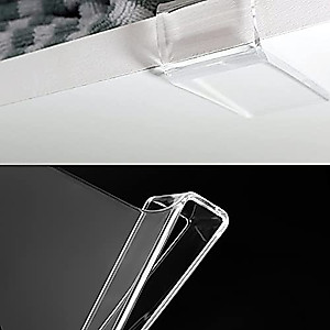 Hiziwimi 6PCS Clear Acrylic Shelf Dividers, Multifunctional Shelf Separators, Adjustable Clothes Organizer, Clear Organizer, Wooden Wardrobe, Kitchen and Office Shelf