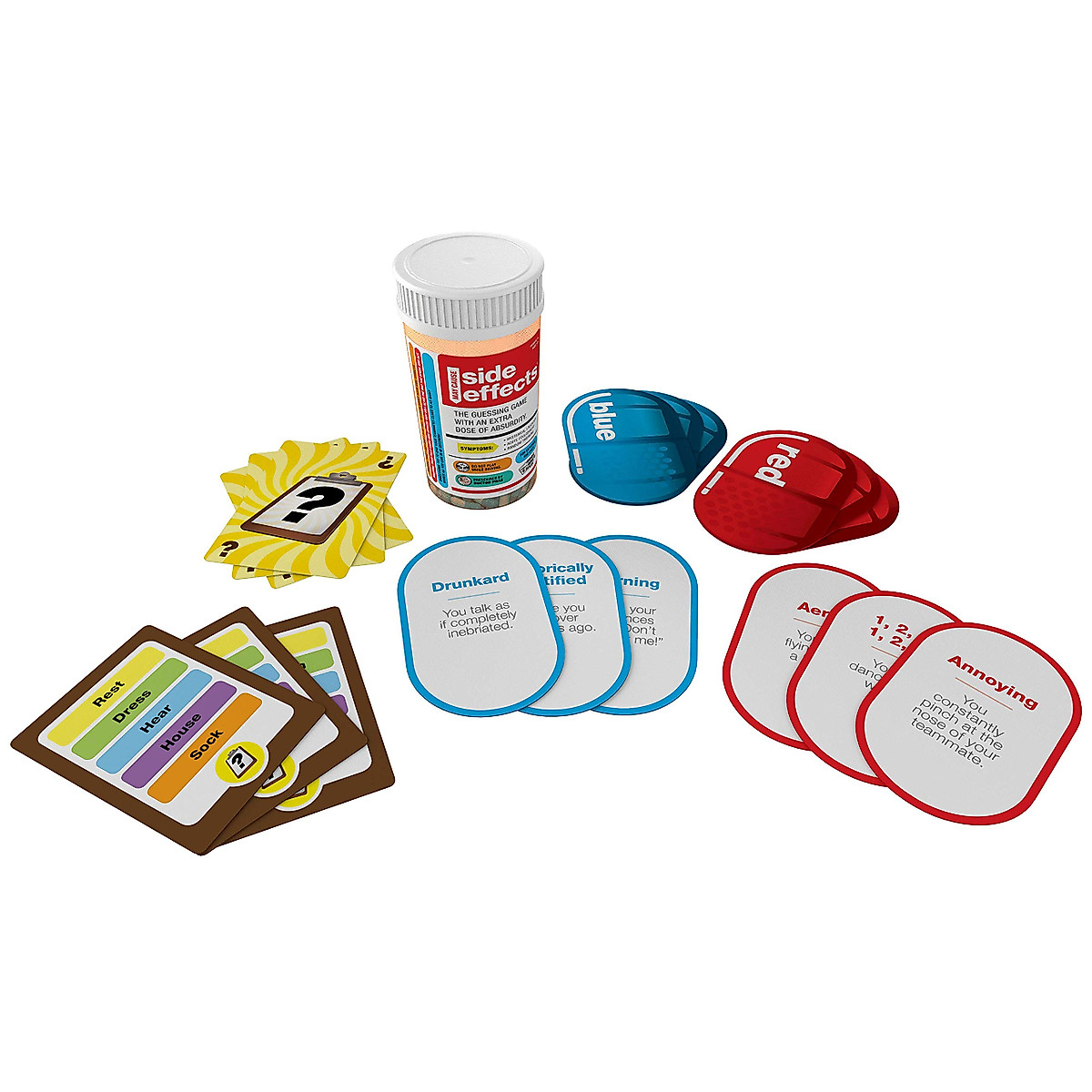 May Cause Side Effects - The Guessing Game with an Extra Dose of Absurdity,includes 50 Blue Pill Cards