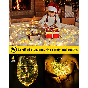 KNONEW 532FT Outdoor Christmas Fairy Lights Plug in,1600 LED String Lights Outdoor Waterproof 8 Modes Memory Times for Wedding Bedroom Walls Garden Trees Decoration(Warm White)