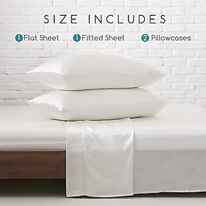 MR&HM Satin Bed Sheets, Full Size Sheets Set, 4 Pcs Silky Bedding Set with 15 Inches Deep Pocket for Mattress (Full, Ivory)