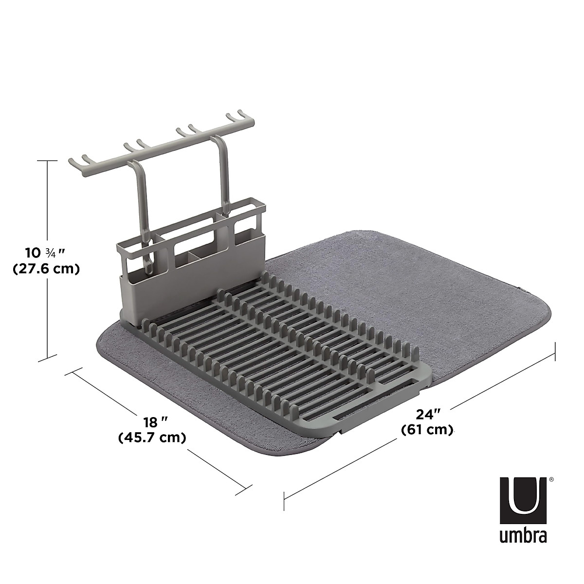 Umbra Udry Dish Rack With Dry Mat