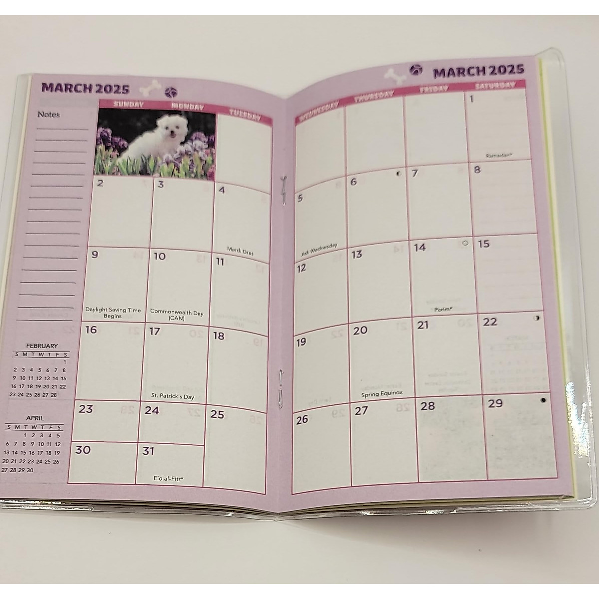 NB 2024-2025 Puppies 2 Year Planner Calender Mini Pocket Sized Organizer Puppy Lovers Corgi