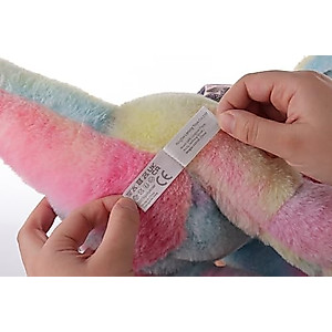 Apricot Lamb Toys Plush Colorful Plush Dragon Dinosaur Stuffed Animal Soft Cuddly Perfect for Child (Colorful Plush Dragon, 8 Inches)