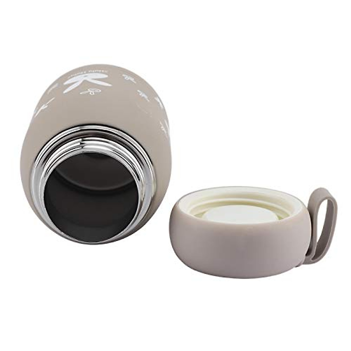 Vacuum Cup Insulated Coffee Bottle, 320ml Mini Vacuum Mug Cute Thermos, Stainless Steel Mini Thermos Travel Mug, Magic Rabbit Tea Milk Bottle, for Kids Adult, School Office Car Outdoor Use(Brown)