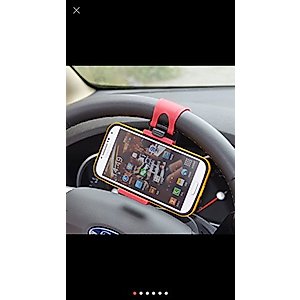 Car Steering Wheel Cell Phone Holder Clip, HQF® Multi-Functional Holder Mount Socket Hands Free on Car Steering Wheel for iPhone 6 Plus 6 Galaxy S5 S4 Nokia Smart Cellphones(Max Screen Size 5.5 inch)