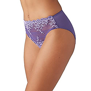 Wacoal Women's Embrace Lace Hi-Cut Brief Panty, Purple Rose, Small