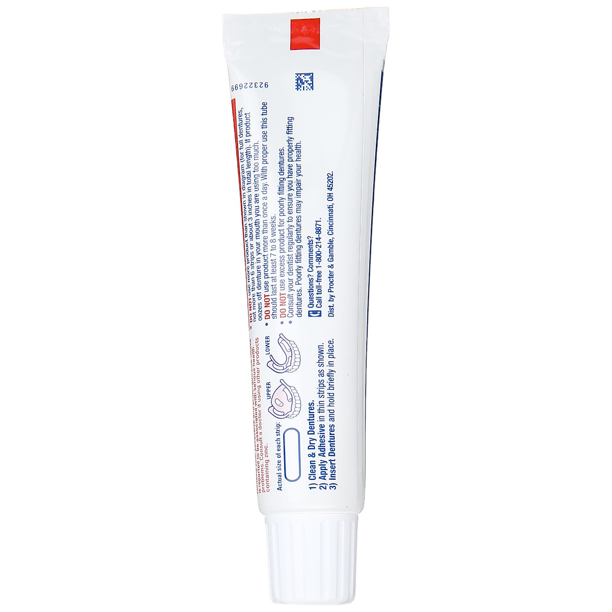 Fixodent Complete Free Denture Adhesive Cream 2.4 Oz (Pack of 6)