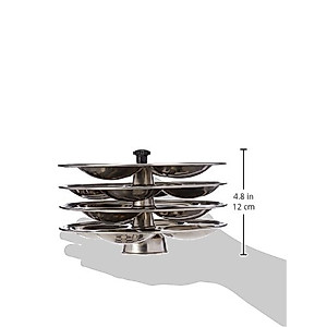 Tabakh Stainless Steel 4-Rack Idli Stand, Makes 16 Idlis