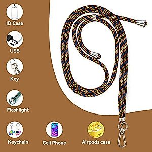 Rulnfichy Key Lanyard for Women Men Girls, Crossbody Cell Phone Lanyards for Around The Neck, Anti Theft Keychain with Adjustable Shoulder Strap, Compatible with Most Phones (‎‎Dazzling)