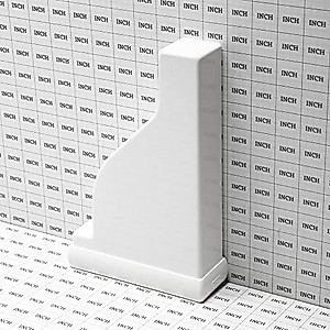 Plum Fittings Decorative White Vinyl Pergola End Cap 2"x 6" Rail, (Pack of 4)