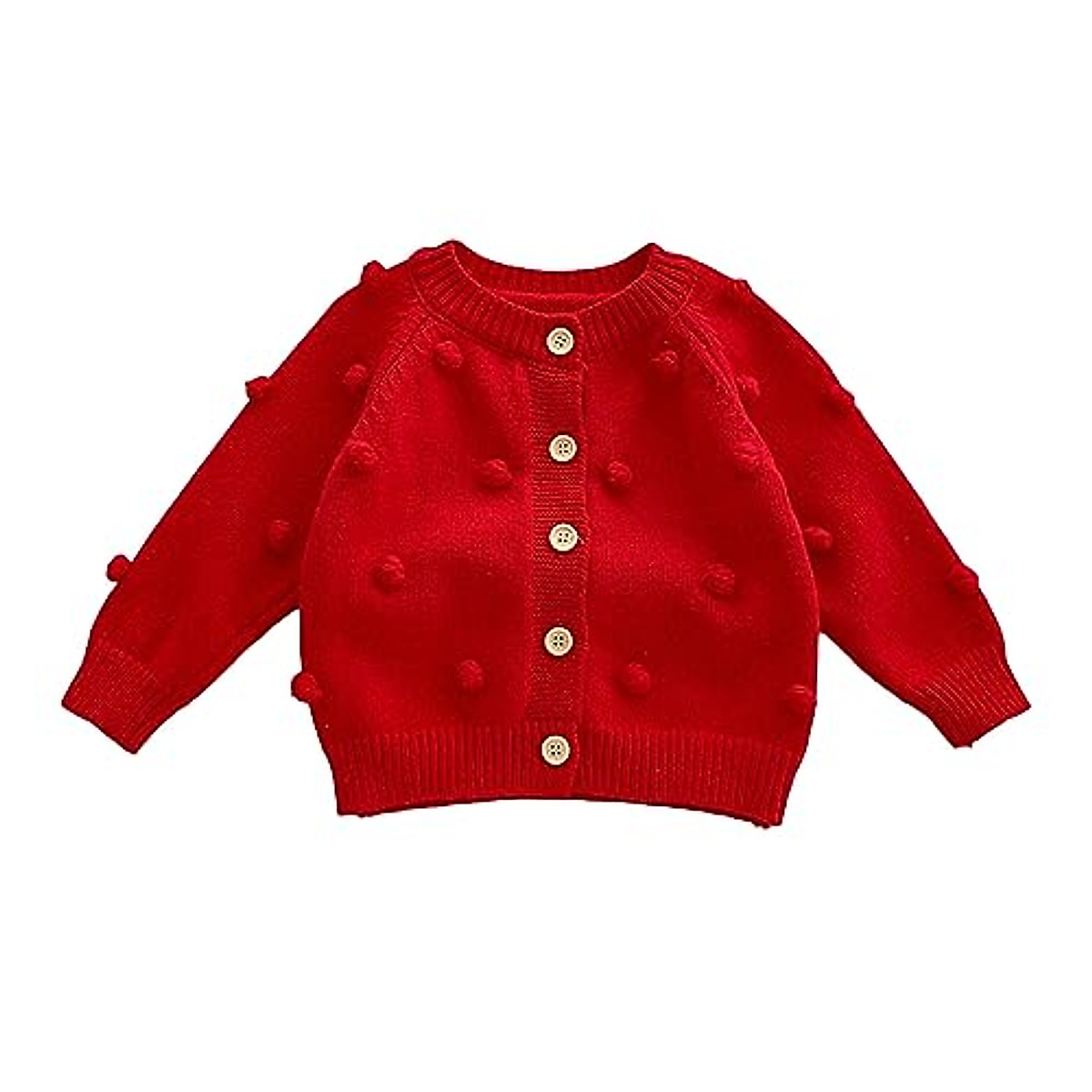 Unisex Baby Sweatshirt Waffle Knit Baby Clothes Warm Solid Color Long Sleeve Fall Winter Clothes Reindeer Shirt