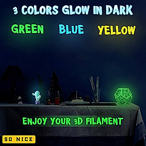 28 Colors, 3 Colors Glow in The Dark, Extra Long 3D Pen/Printer Filament 560 Feet, Premium PLA, Each Color 20 Feet, Bonus 100 Stencils Ebook Included by So Nice