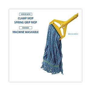 Boardwalk BWK502BLNB Super Loop Wet Cotton/Synthetic Mop Head - Medium, Blue