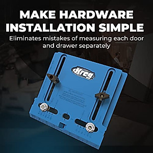 KREG KHI-Pull Cabinet Hardware Jig - for Cabinet Door Handles - Drilling Guide for Cabinet Doors - Creates Straight, Even Holes - Durable Drill Guides