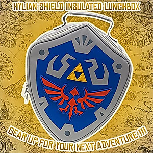 The Legend of Zelda Hylian Shield Gray Insulated Lunchbox Cooler Bag