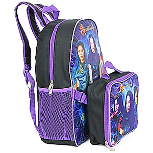 Descendants Girl's 16" Backpack W/Detachable Lunch Box