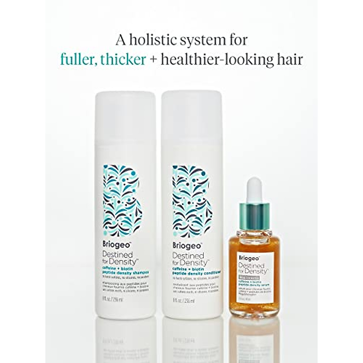 Briogeo Destined For Density Caffeine + Biotin Peptide Density Shampoo | Increases Hair Thickness and Density | Vegan, Phalate & Paraben-Free | 8 Ounces