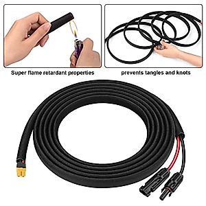 10ft Solar Panel to XT60 Adapter Cable for Solar Panel RV Portable Power Station Battery Solar Generator 12AWG