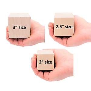 Personalized Wood Baby Birth Block, Choose from 3 Sizes, Solid Hardwood, Laser Engraved, New Baby Gifts, Newborn Gifts (3")