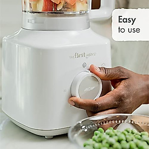 The First Years First Fresh Foods Blender & Steamer 2 in 1 - Baby Food Maker for Healthy Homemade Baby Food – Easy-to-Clean Baby Food Processor – Dishwasher safe –3.5 Cup Capacity