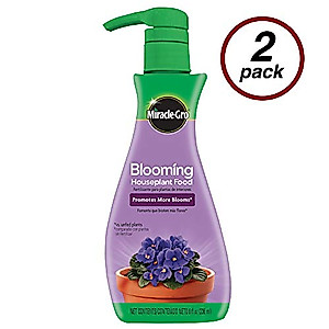 Miracle-Gro Blooming Houseplant Food, 8 oz., Plant Food Feeds All Flowering Houseplants Instantly, Including African Violets, 2 Pack