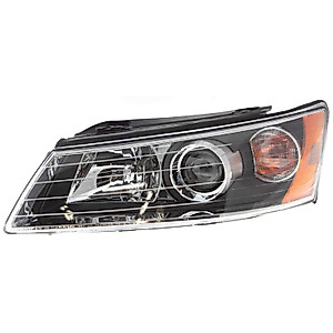Evan Fischer Driver and Passenger Side Headlight Set of 2 Compatible with 2006-2008 Hyundai Sonata - HY2502135, HY2503135