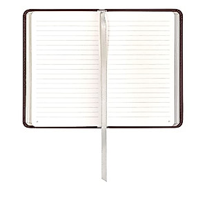 Leatherpress Classic Leather Notebook Journal, Softcover, Cacao Brown, Pocket (3.8" x 5.7"), 186 Ruled Pages, Heritage Collection, Table of Contents w/Numbered Pages