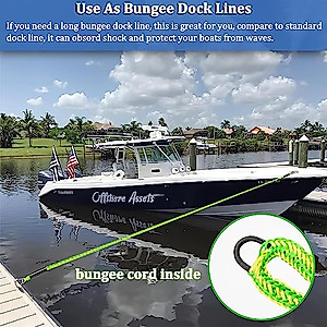 Botepon Boat Bungee Anchor Lines for Beach Anchor, Boat Beach Anchor Rope for Beach Boat, PWC, Jet Ski Or Seadoo, PWC Accessories, 7ft Stretch to 14ft