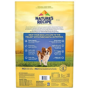 Nature’s Recipe Small Bites Dry Dog Food, Chicken & Rice Recipe, 12 Pound Bag (Package May Vary)