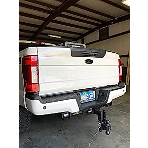BulletProof Hitches™ 2.5" Adjustable Medium Duty (14,000lb Rating) 6" Drop/Rise Trailer Hitch with 2" and 2 5/16" Dual Ball (Black Textured Powder Coat)