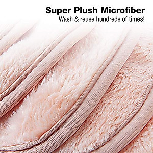 Eurow Makeup Removal Cleaning Cloth, Washable and Reusable, 5 by 5 Inches, Coral, Pack of 10
