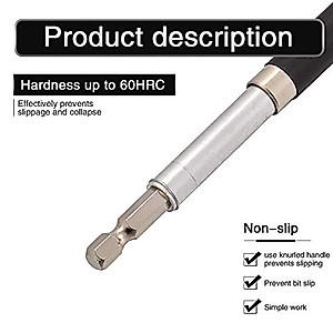 HOHXEN 3pcs 80/120/140mm 1/4" Hex Shank Bit Holder Extension Quick Change Screwdriver Connection Rod Adapter Sleeve