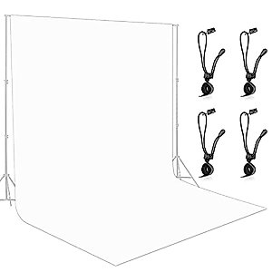 Lidlife 10 x 10 ft White Backdrop Background for Photography, Wrinkle-Resistant Photography Backdrop Background with 4 Backdrop Clip, Polyester Fabric Chromakey White Screen for Video Studio Photo