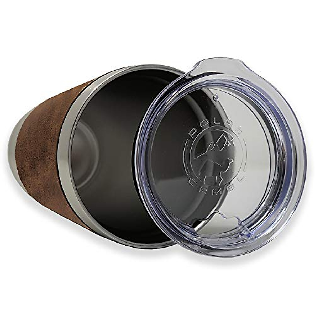 LaserGram 20oz Vacuum Insulated Tumbler Mug, Hecho en Zacatecas, Personalized Engraving Included (Faux Leather, Rustic)